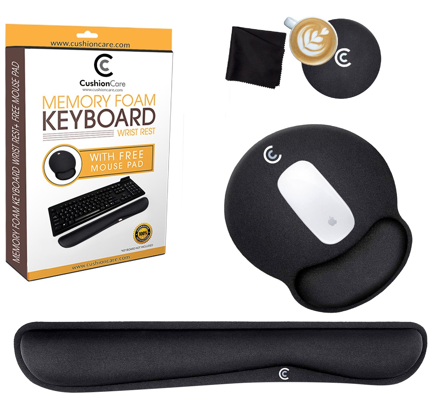 Wrist Rests for Keyboard and Mouse Pad Set – CushionCare